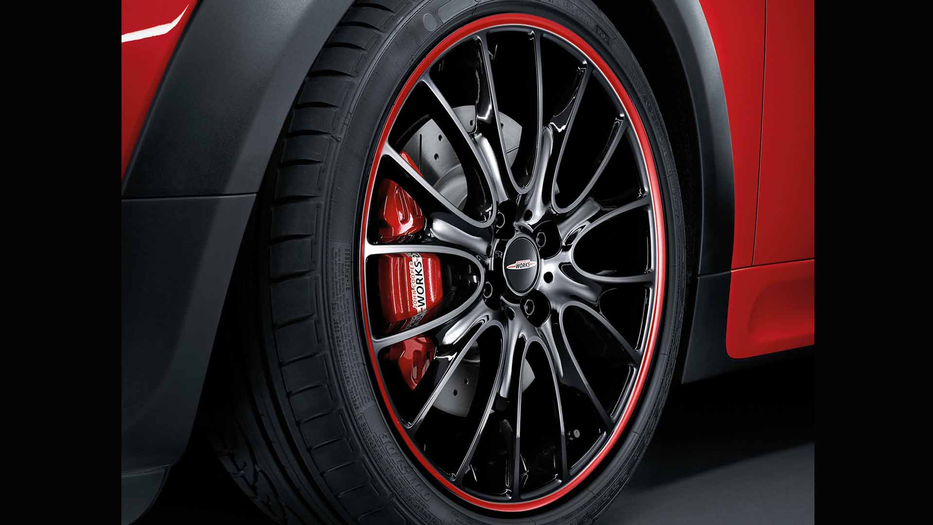 JCW light alloy wheel Cross Spoke R113 Red Stripe